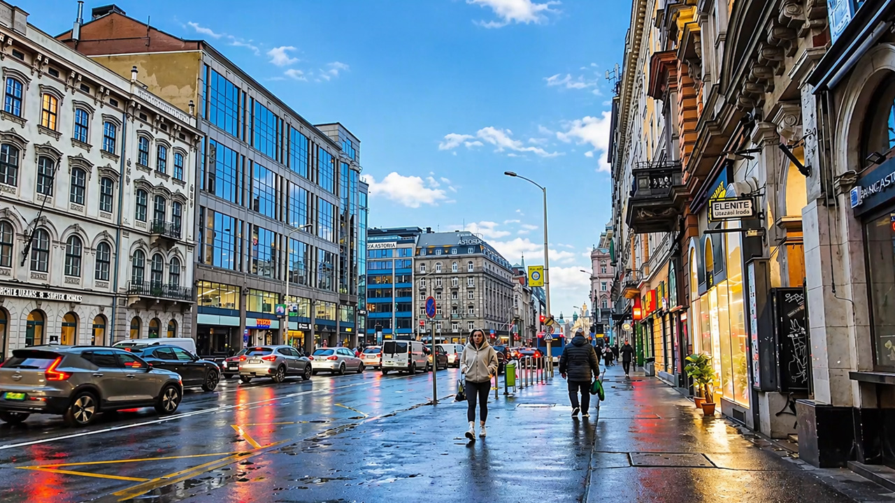What does Budapest feel like in its busiest areas?