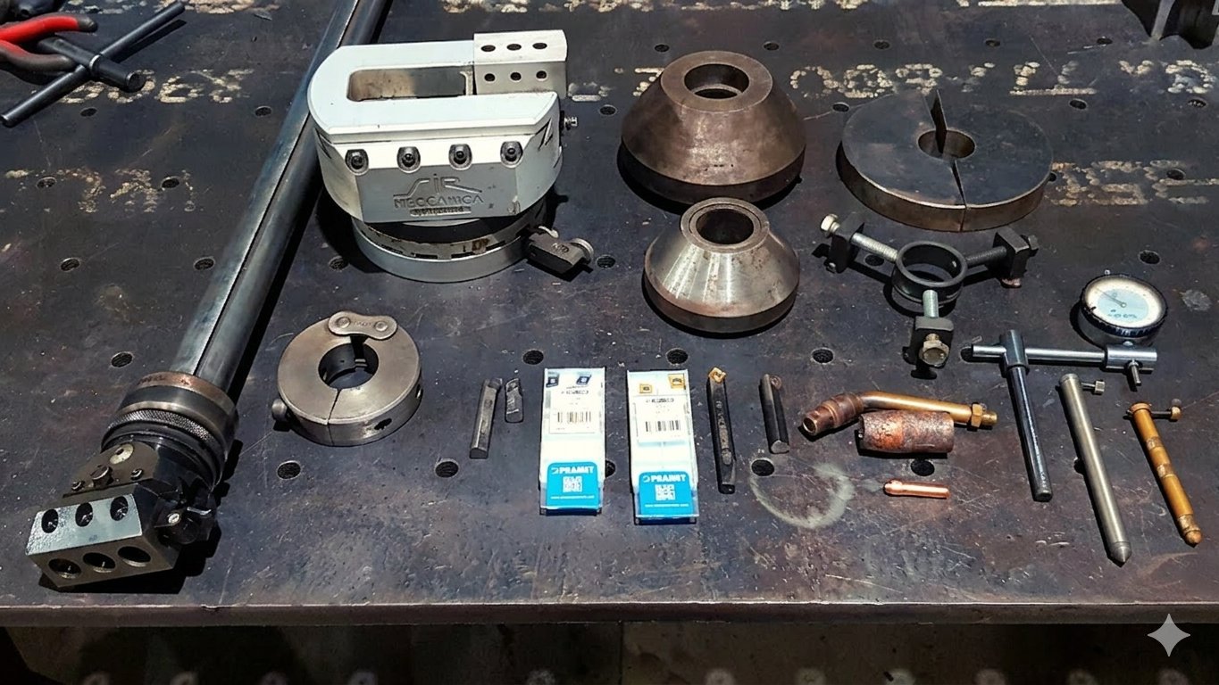 Assembling heavy-duty stands for line boring