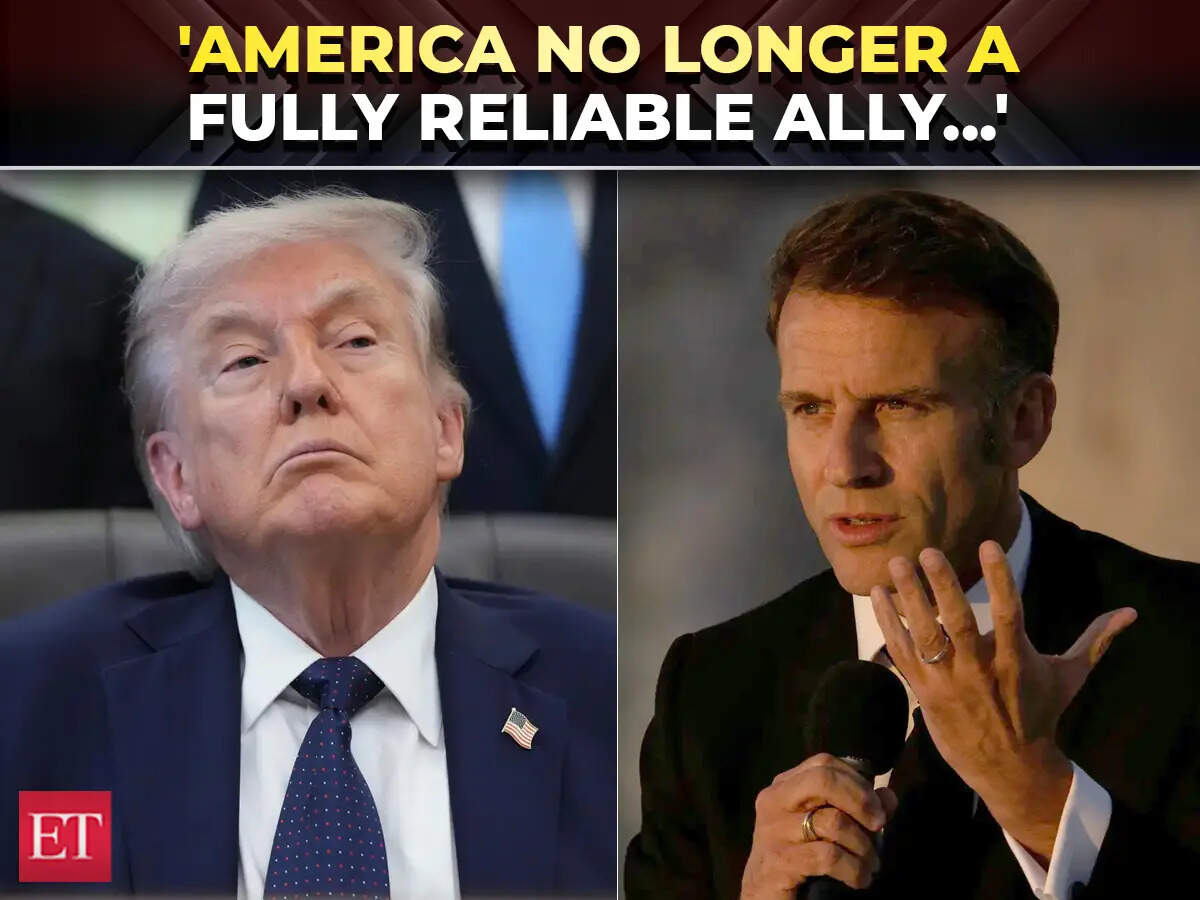 'President Trump is a character!': Macron 'mocks' US prez, warns Europe ...