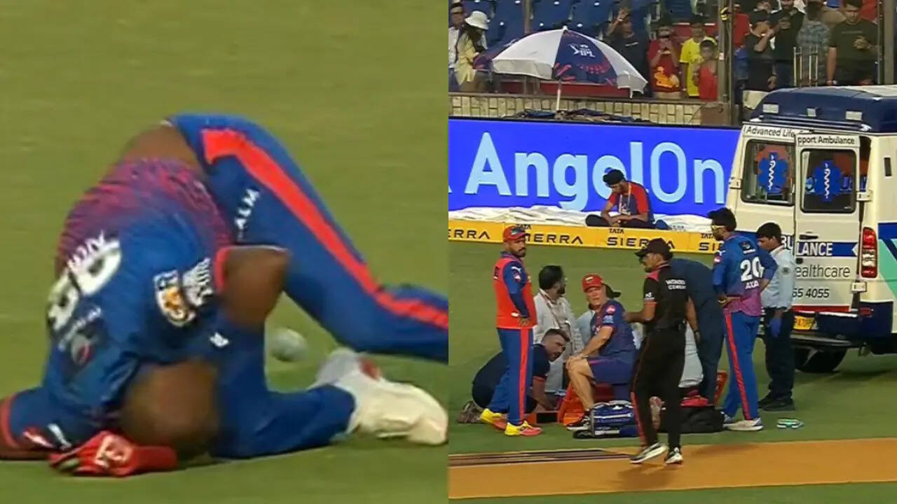 Lungi Ngidi suffers scary injury during DC-PBKS clash; ambulance rushes ...