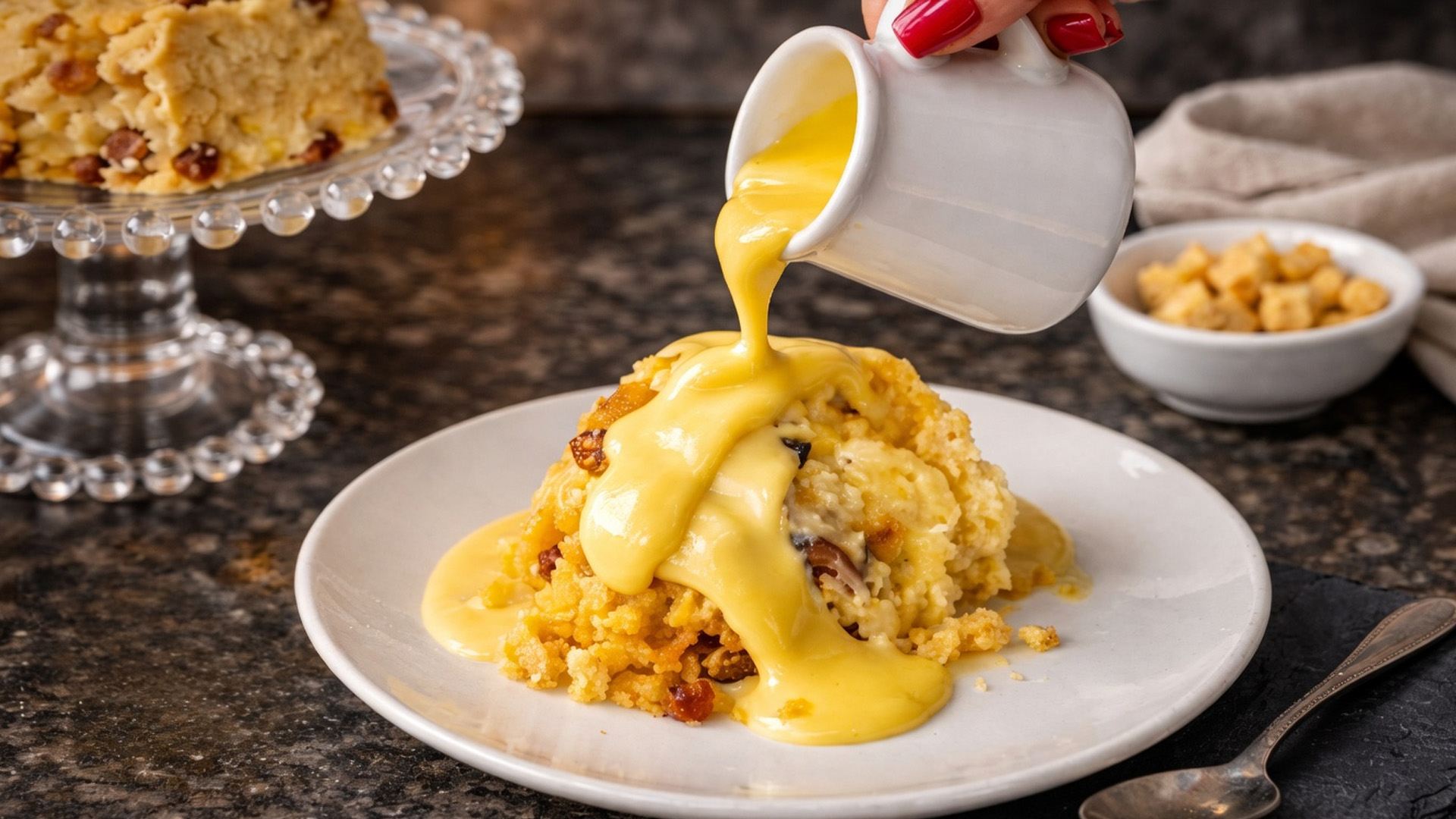 Homemade vanilla custard simple step-by-step