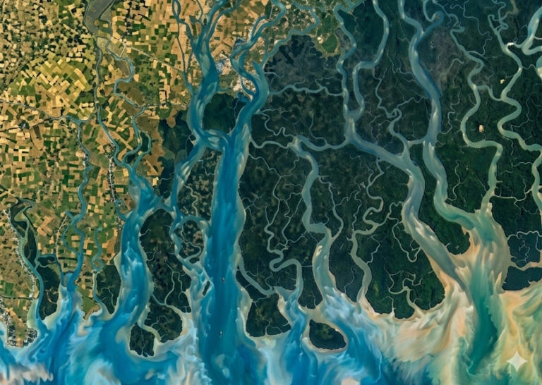 Which river forms the largest delta in the world?