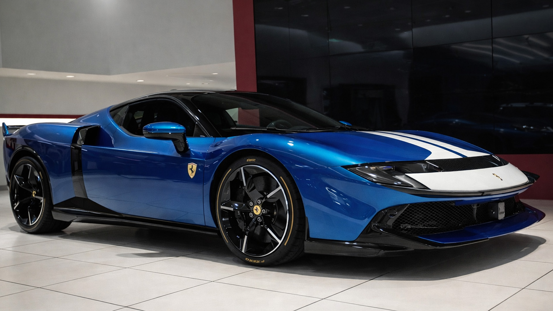 The latest Ferrari looks different from the previous model
