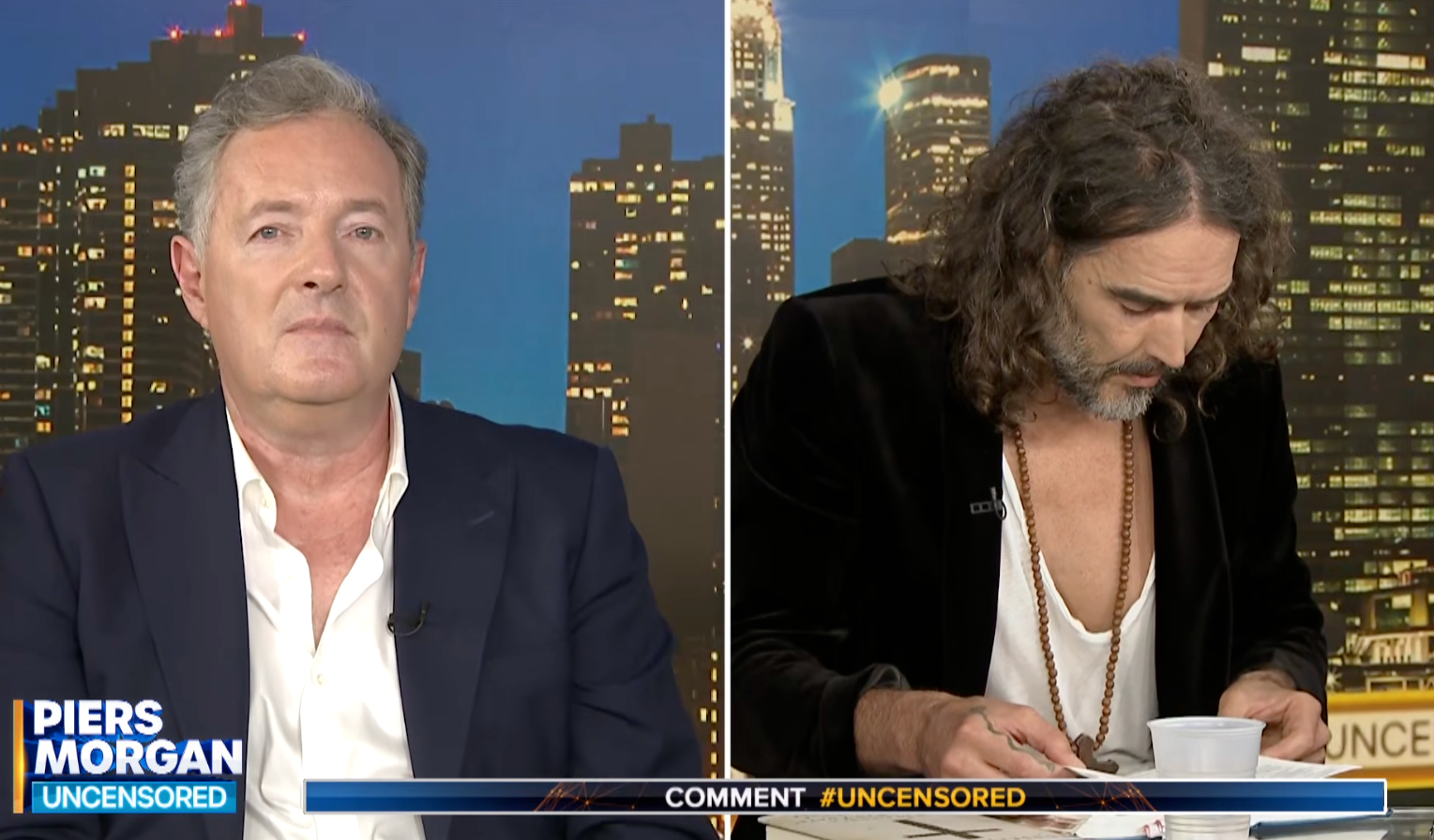 Russell Brand mocked for Bible gaffe in 'painful' Piers Morgan segment