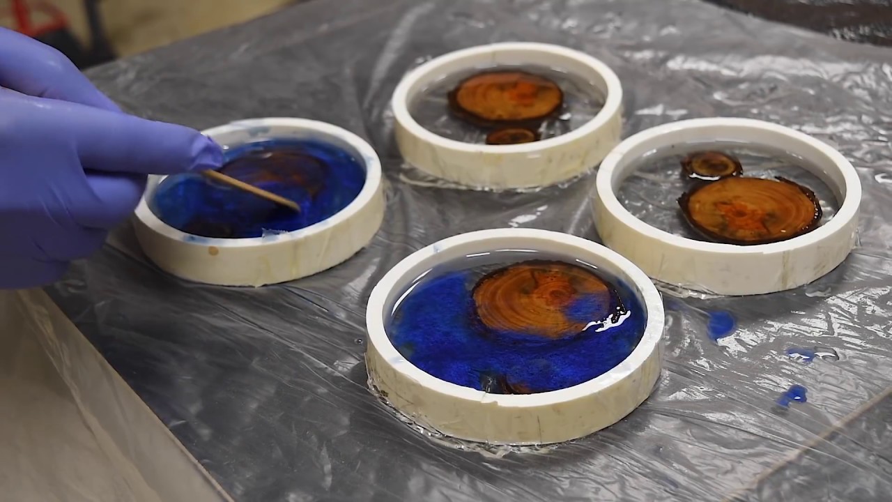 Epoxy resin coasters made easy