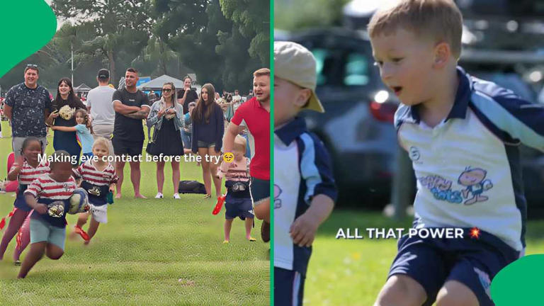 Mum, are you watching?: Durban North toddler playing rugby melts hearts ...