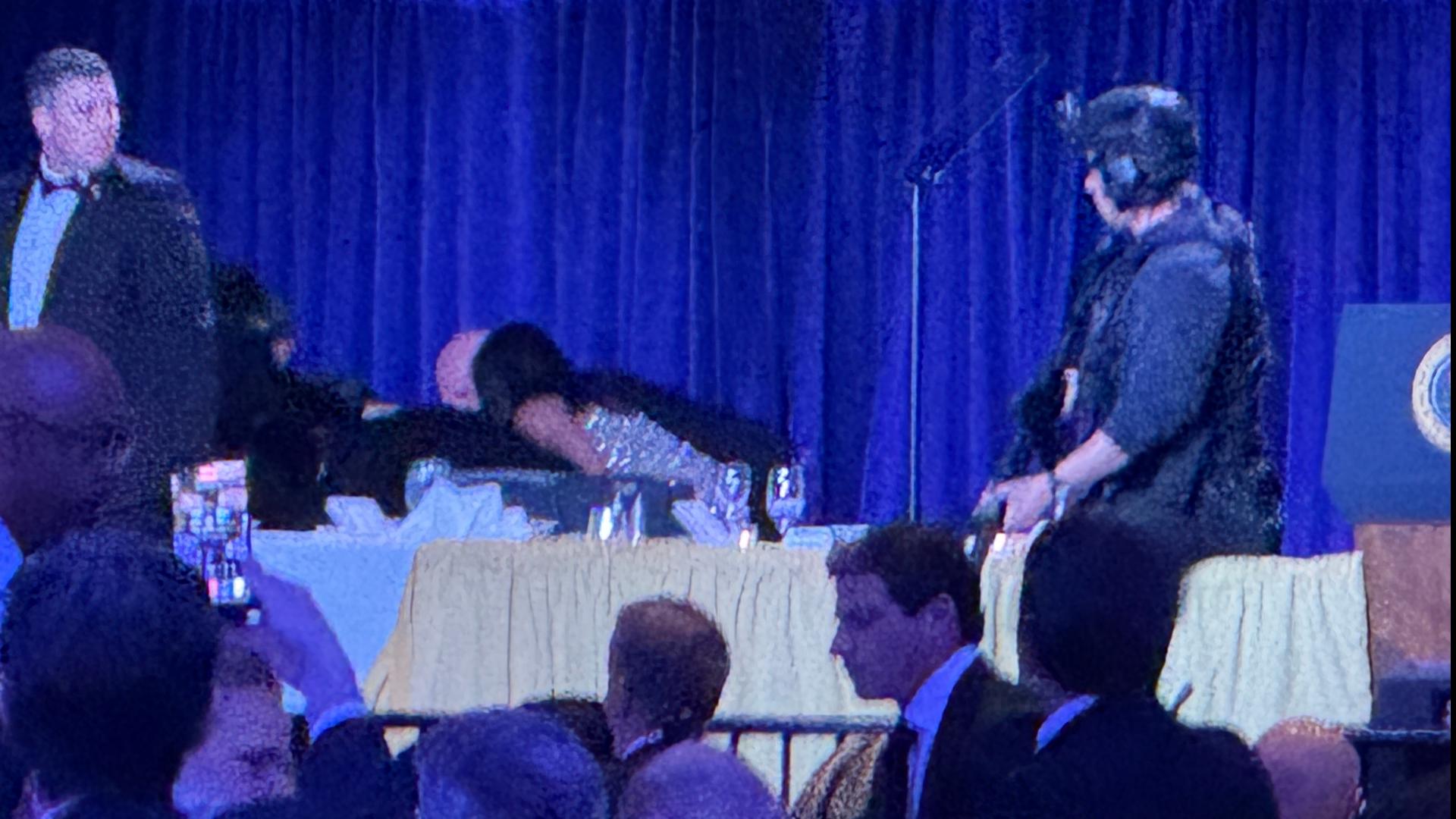 Raw video: Shots heard after gunman opens fire inside hotel for White ...