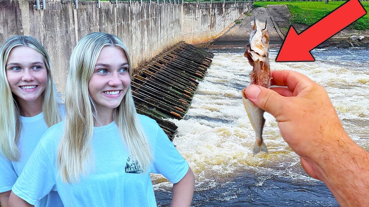 Fishing at a Florida spillway