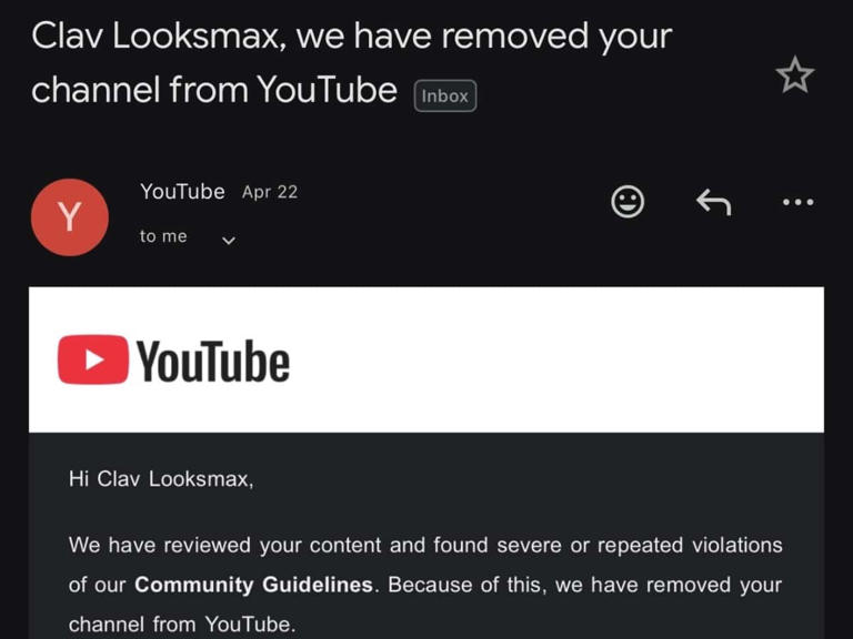 Outmogged again: Clavicular kicked off YouTube for repeat violations
