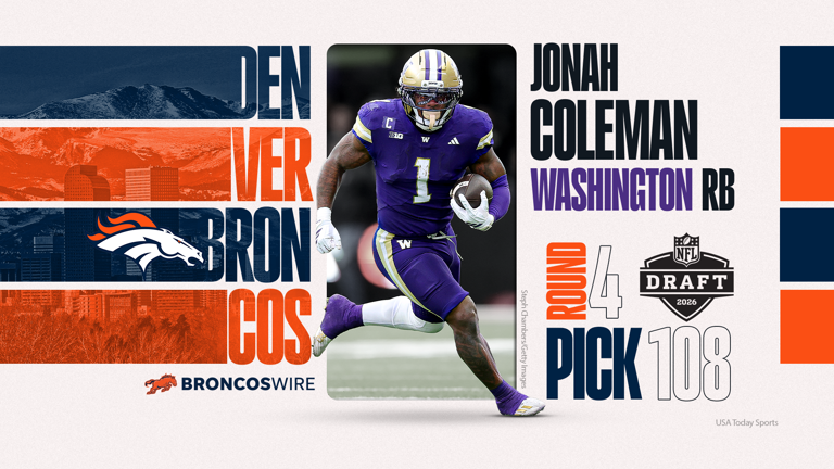 Broncos select running back in fourth round of 2026 NFL draft