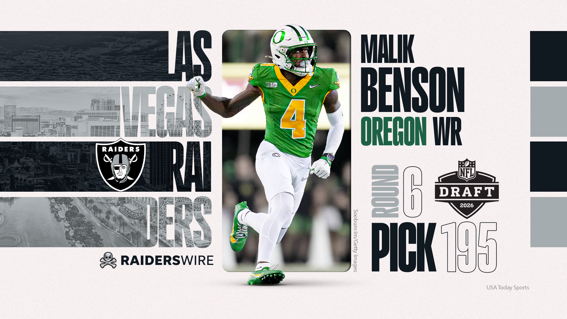 Oregon WR Malik Benson selected with No. 195 pick in 2026 NFL Draft