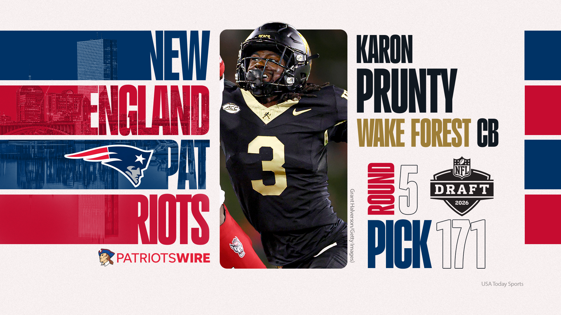 Patriots select CB Karon Prunty with No. 171 overall pick