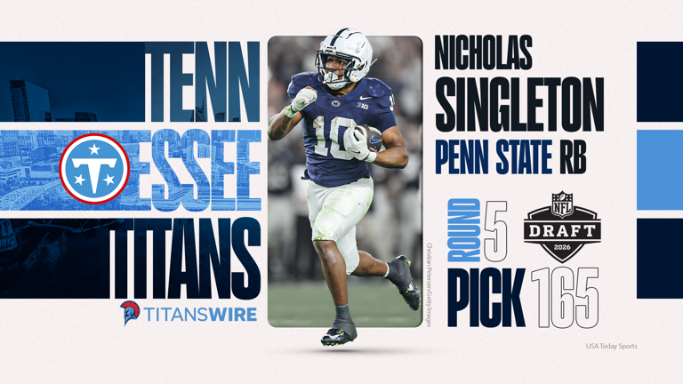 2026 NFL draft: Tennessee Titans select RB Nick Singleton in Round 5