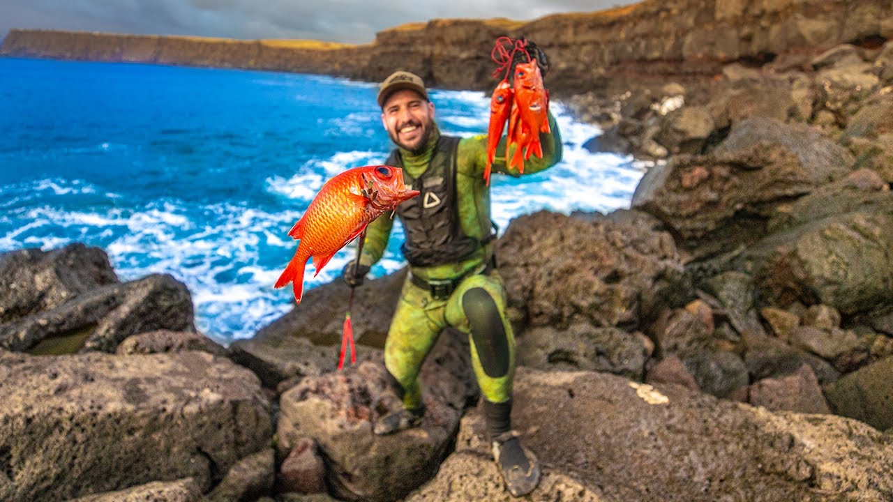 Searching for lucky fish in deep water ledges