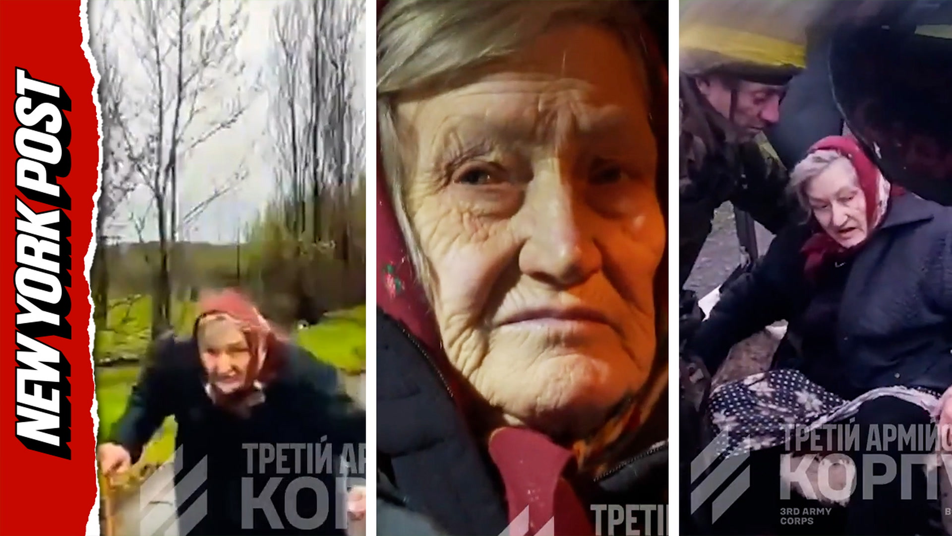 Ukrainian troops use military robot to rescue elderly woman from ...