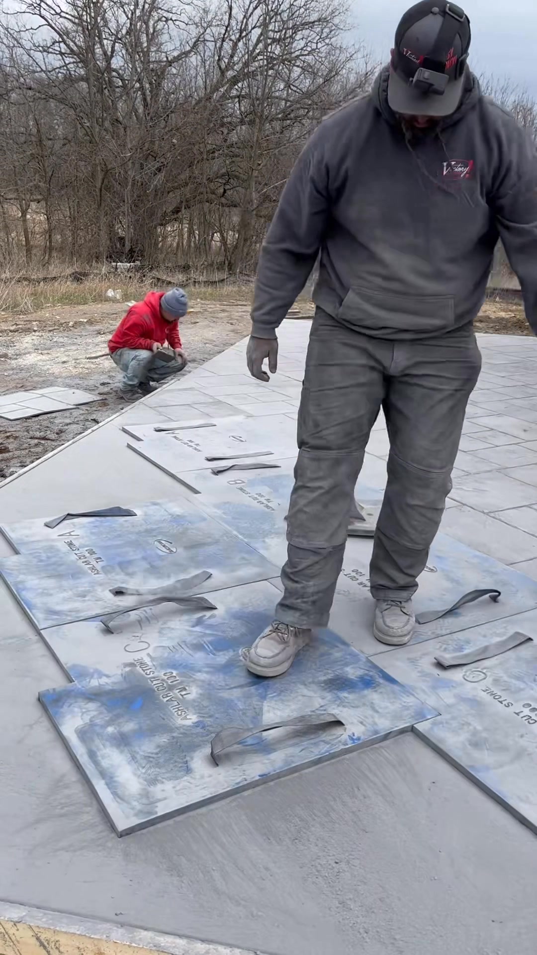 Stamped concrete patio by Victory Outdoor Services
