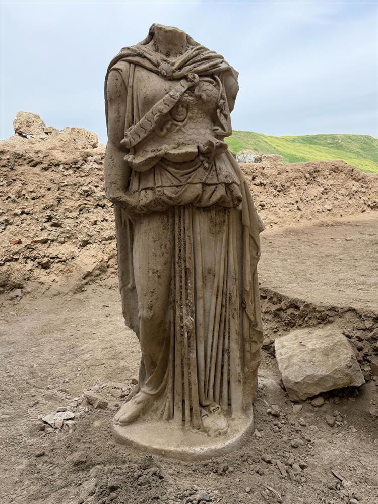 Archaeologists reveal massive Athena statue hidden for centuries ...
