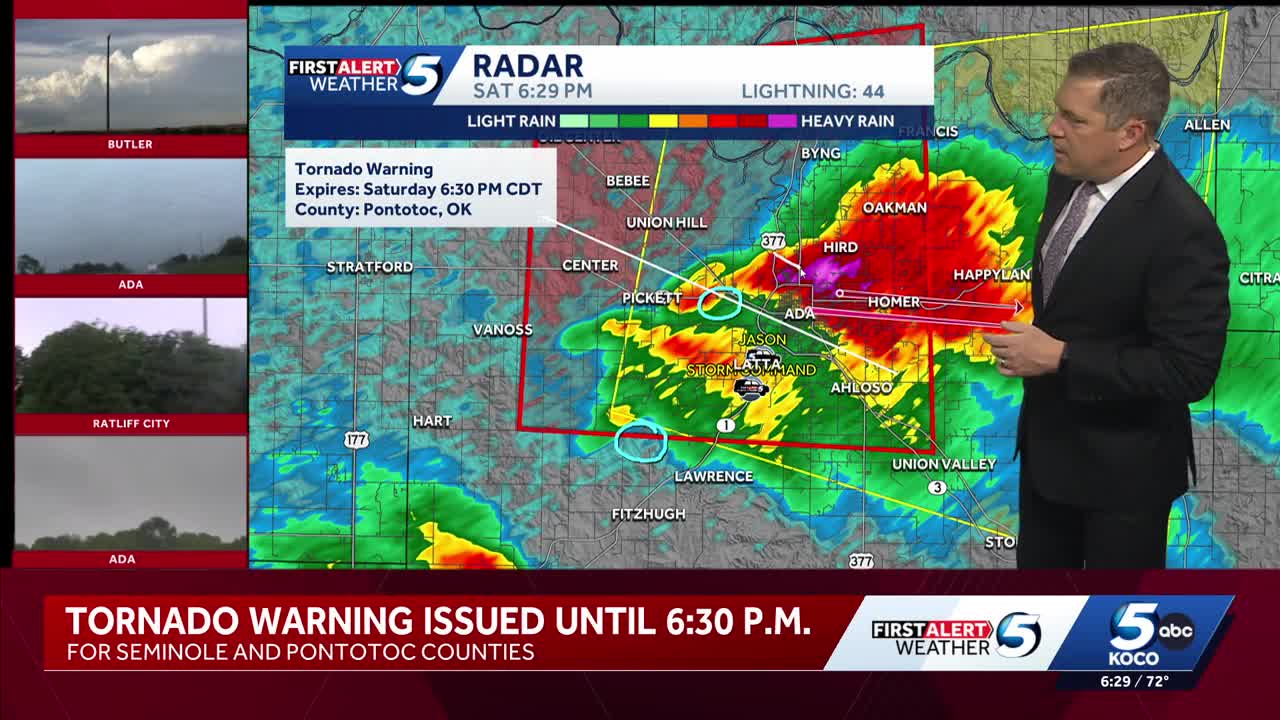 Oklahoma severe storm update (6:30 pm Saturday April 25, 2026)