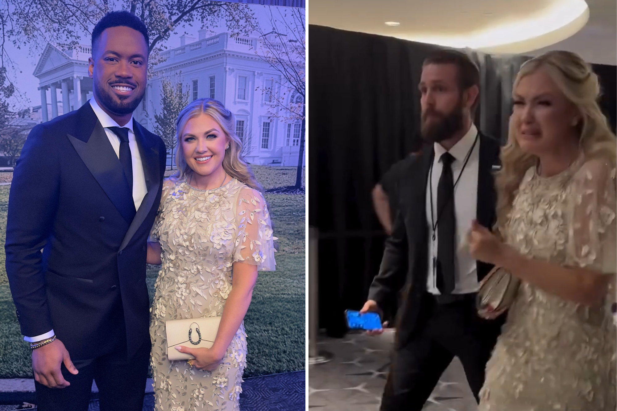 Rattled Erika Kirk rushed out of White House Correspondents’ Dinner ...