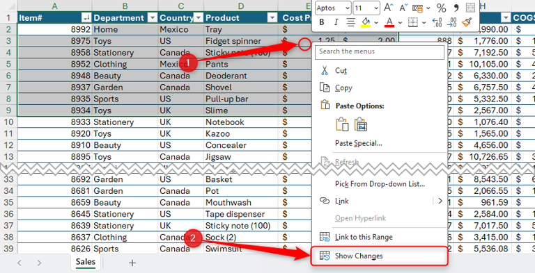 How to see what changed in your Excel spreadsheet (and who changed it)