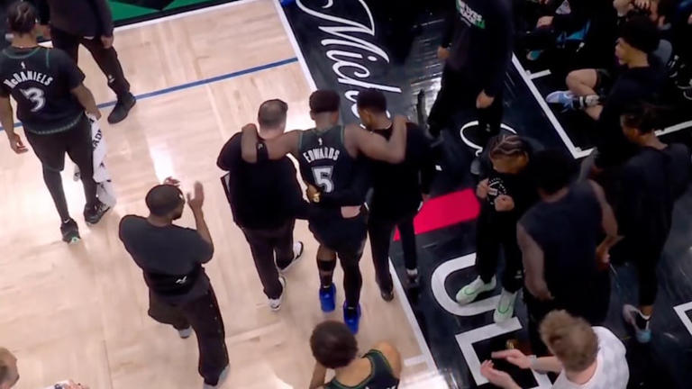 Anthony Edwards, Donte DiVincenzo leave Game 4 with apparent injuries