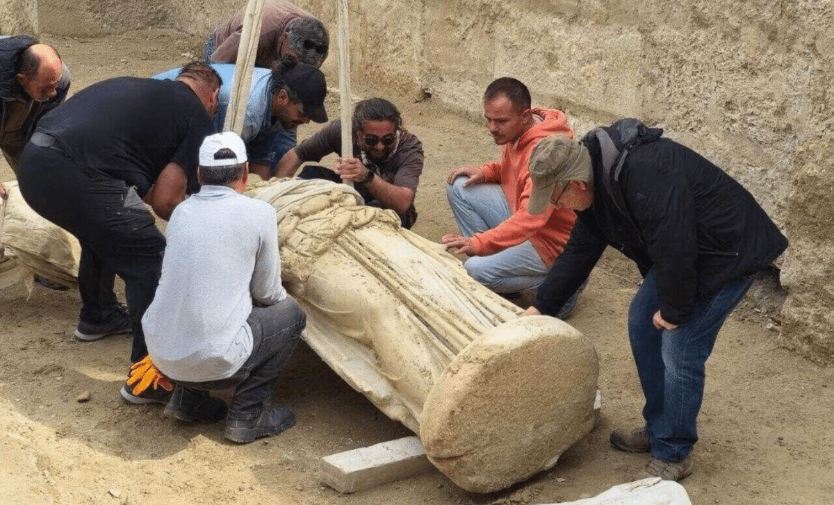 Archaeologists reveal massive Athena statue hidden for centuries ...