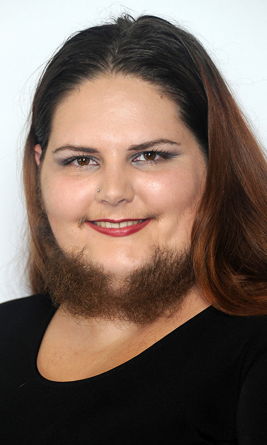 She loves her hairy beard!