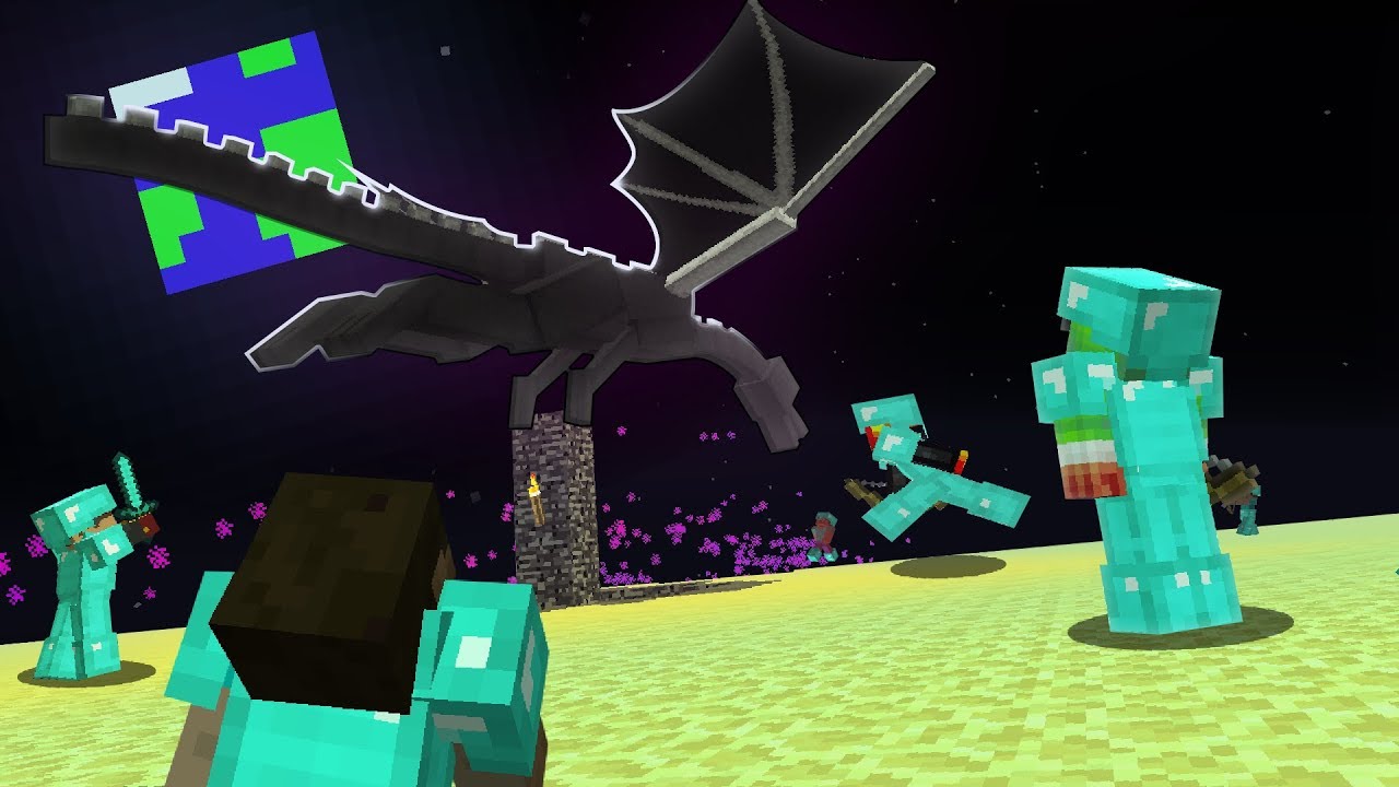 The Ender Dragon fight gone wrong in Deep End survival