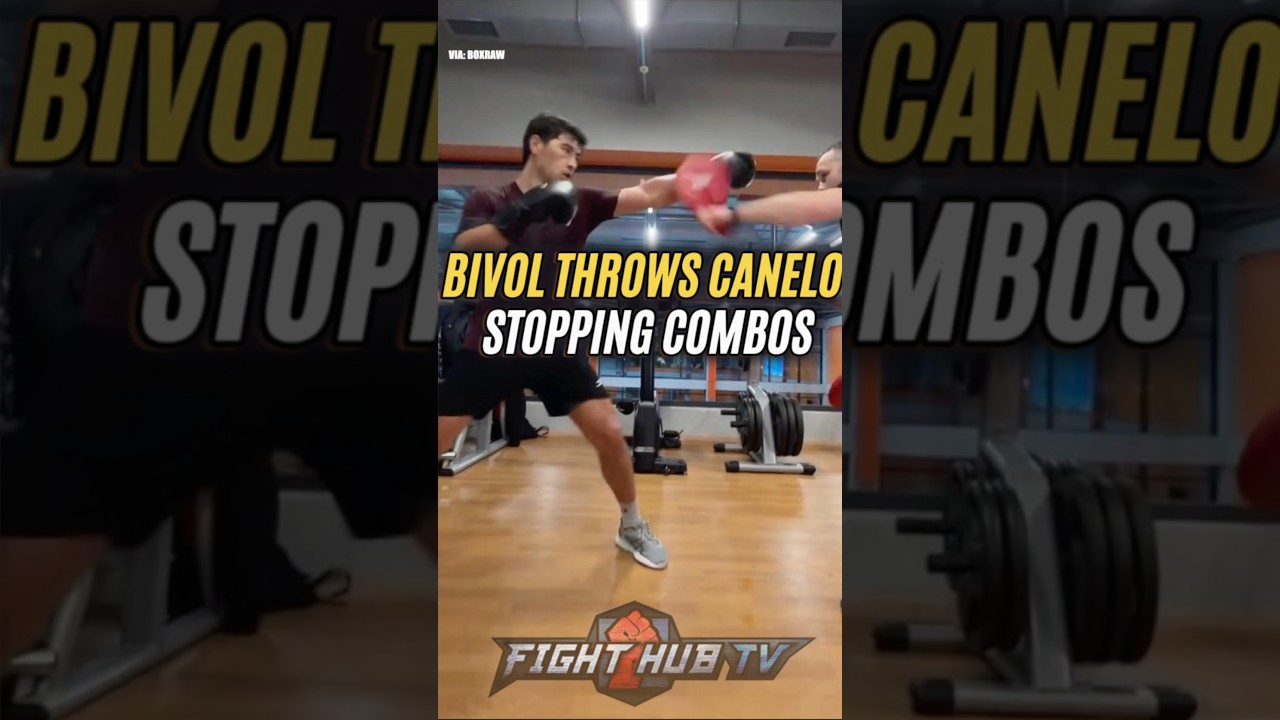 Dmitry Bivol hits mitts with sharp Canelo style combinations