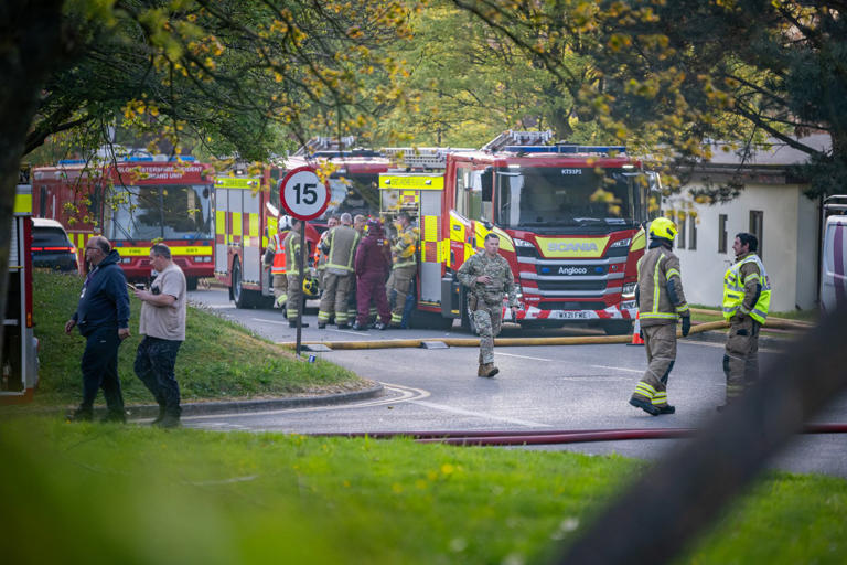 Fire breaks out at RAF base used by US Air Force for operations against ...