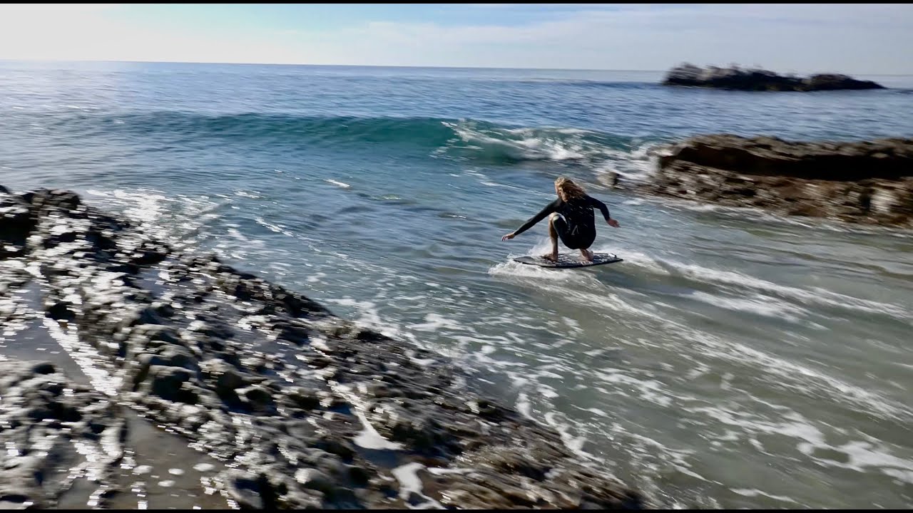 Skimboarding through Rocky Key Hole
