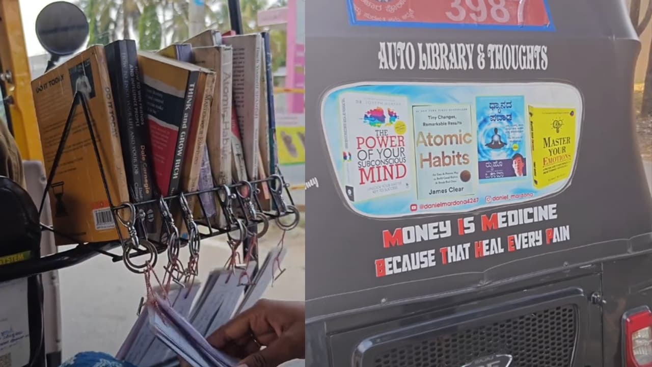 Viral video: Karnataka auto driver turns ride into mini library ...