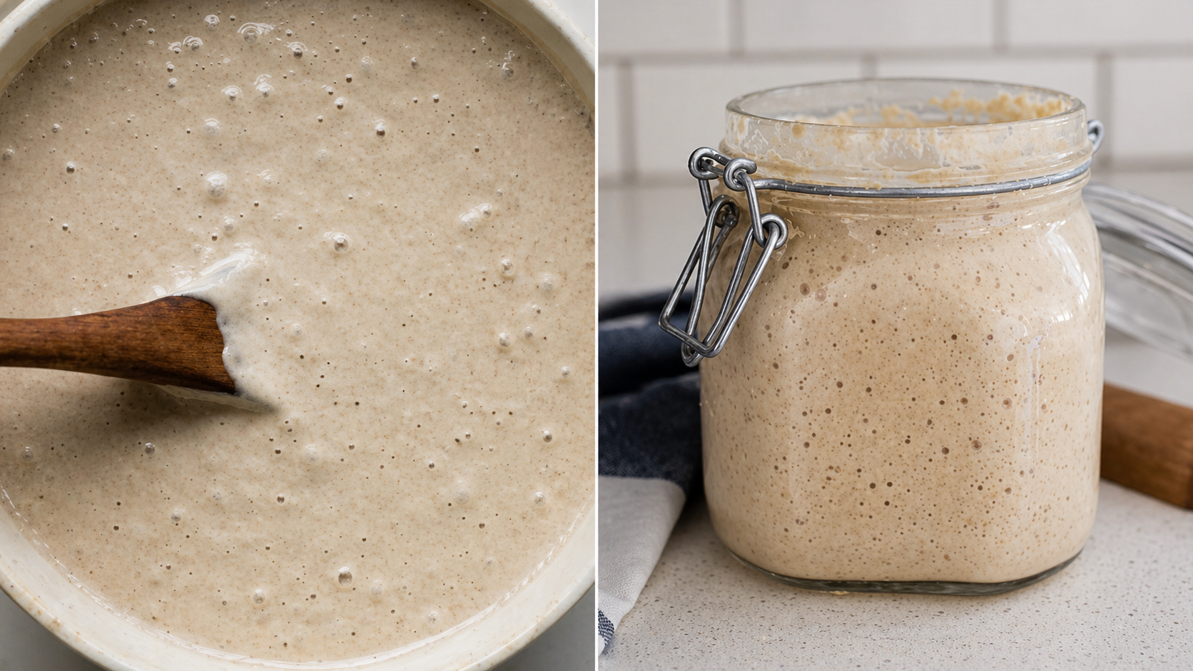 Homemade sourdough starter from scratch made simple