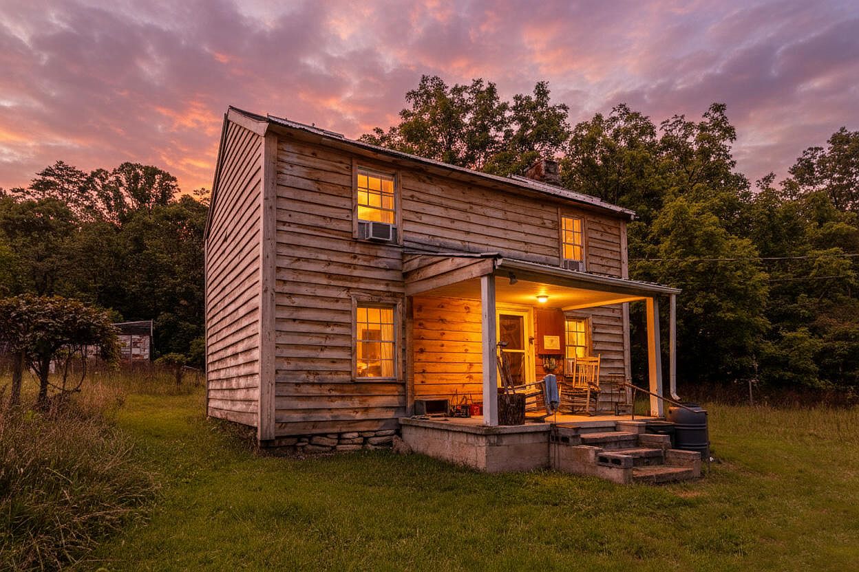 This 1837 Log Home in Virginia, Nestled on 60 Acres, Featuring ...