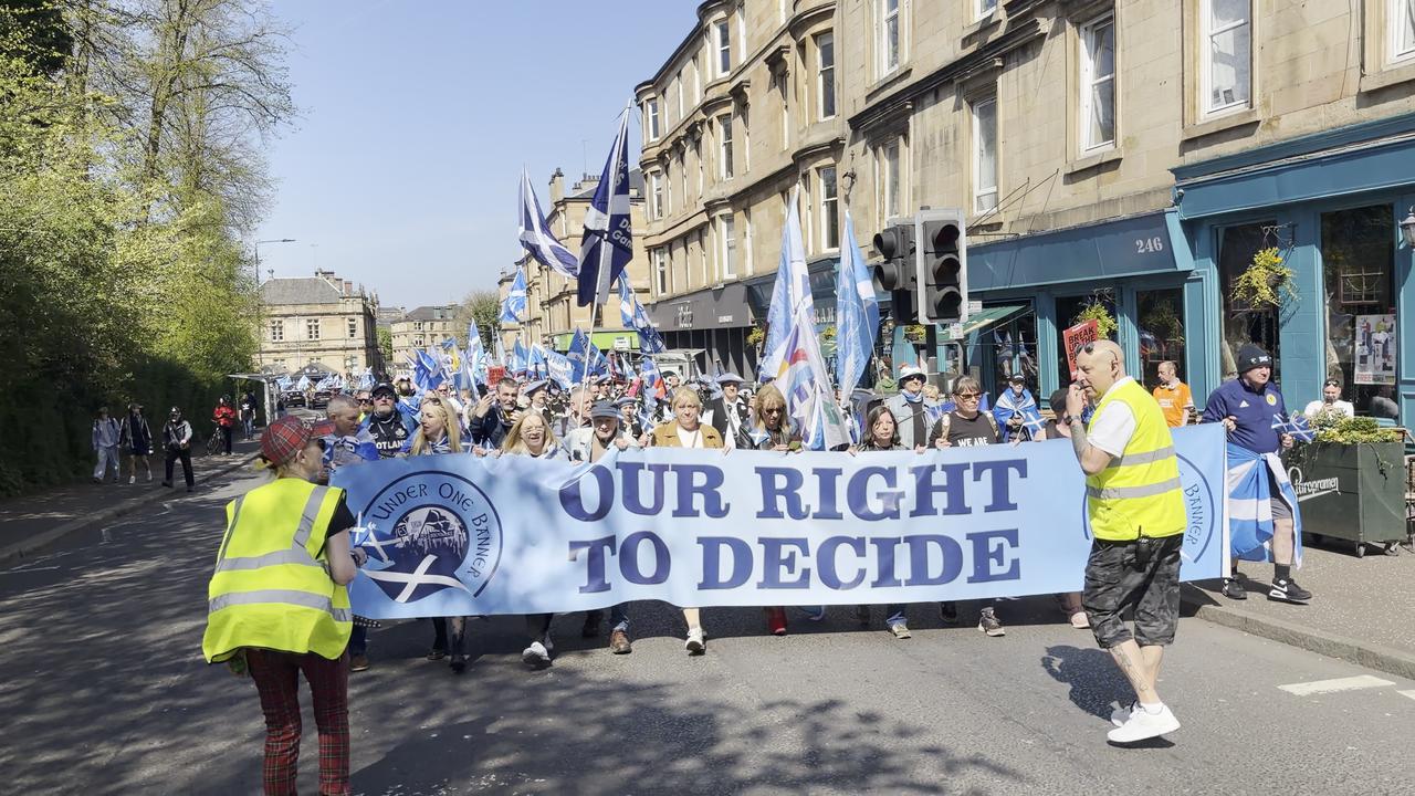 Scotland: Scottish Independance March in Glasgow - 69648492