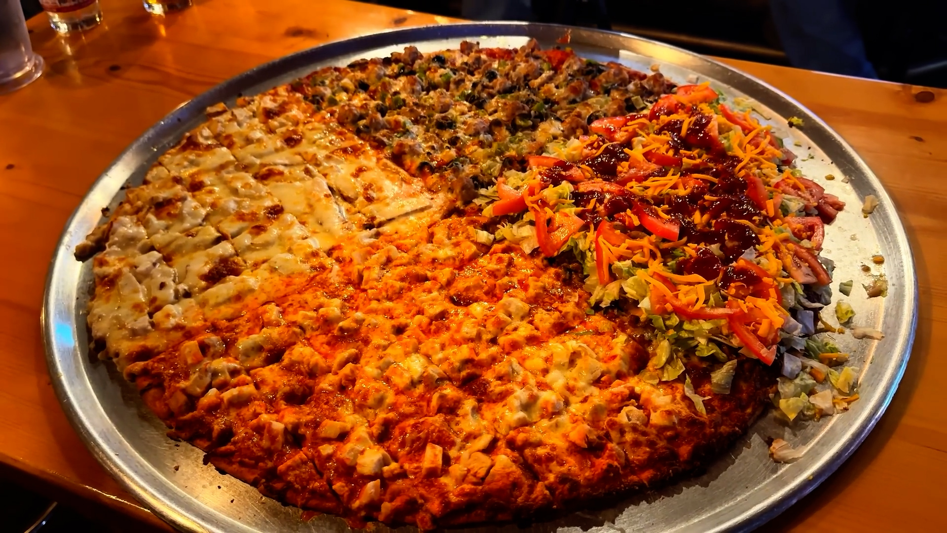 Man attempts 24-inch pizza challenge meant for 6 to 9 people alone