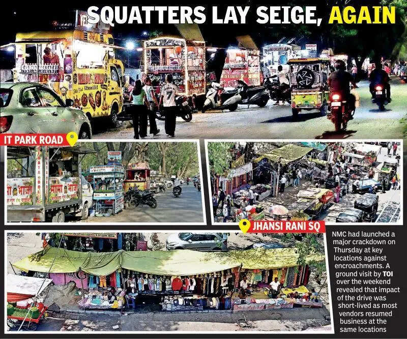 Back to square 1: Vendors return, footpaths vanish