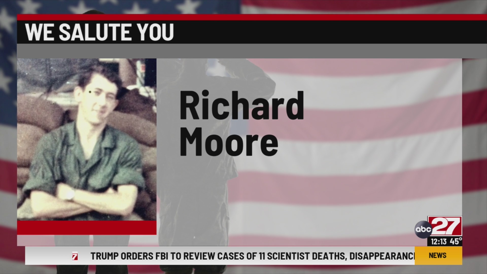 We salute you: Richard Moore
