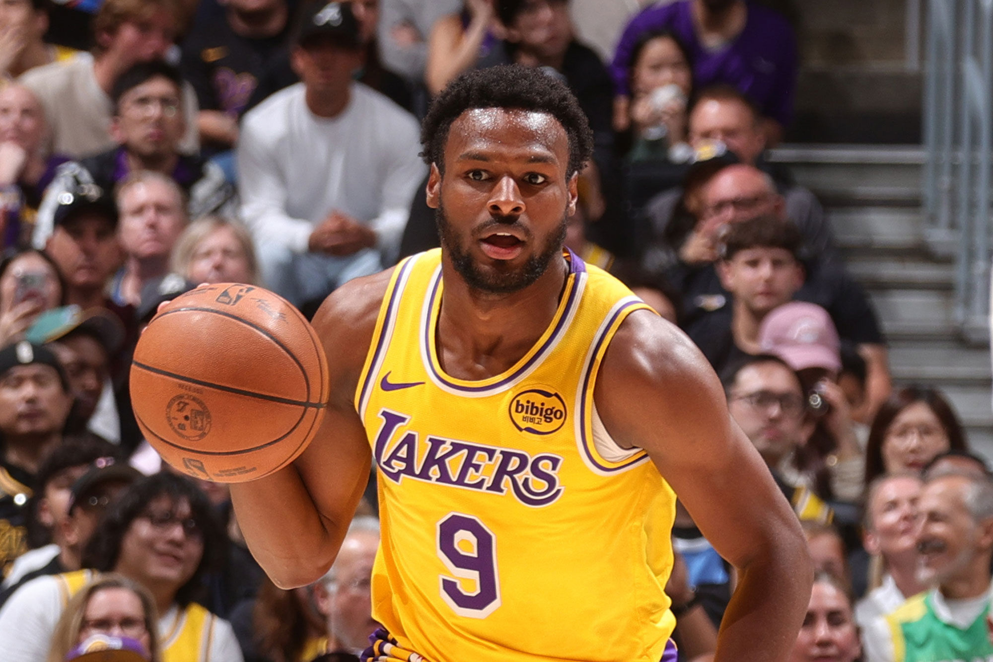 Lakers’ Bronny James making most of playing time in NBA playoffs