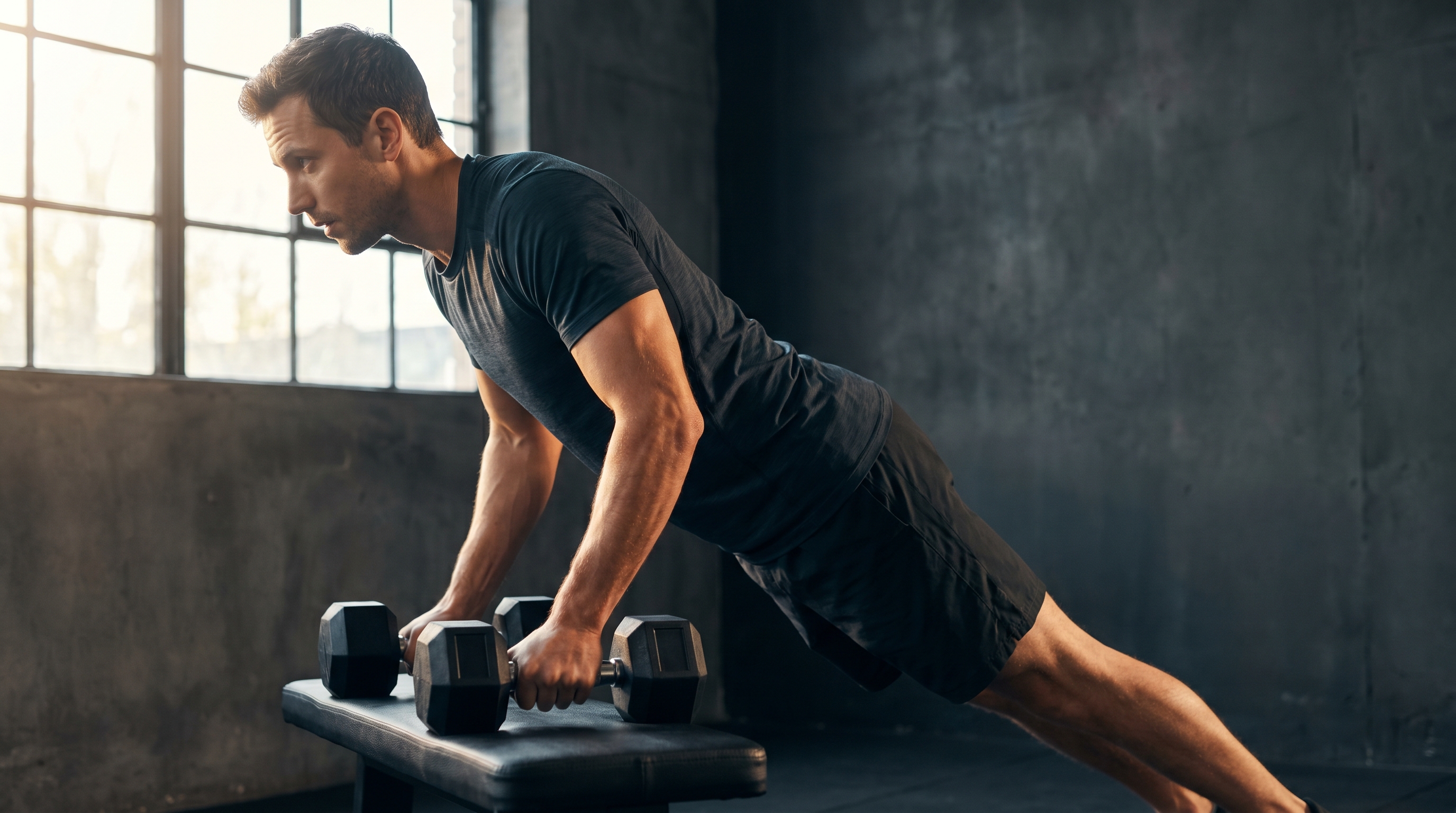 5 dumbbell push-ups for a stronger chest
