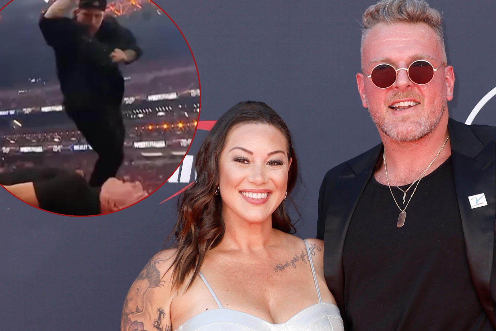 Pat McAfee’s wife thanks Jelly Roll for WrestleMania slam as he steps ...