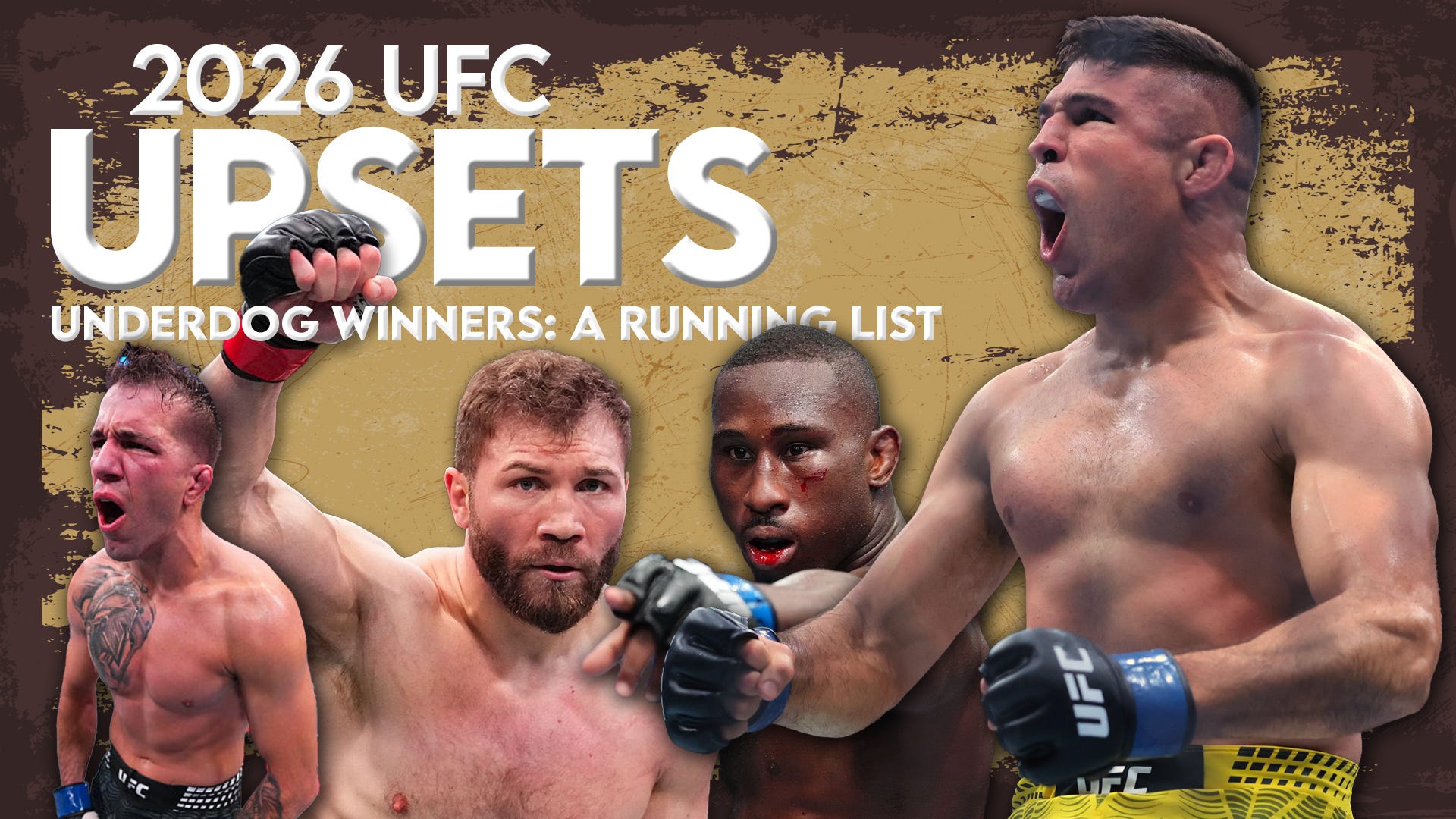 UFC betting upset winners: 2026 complete list