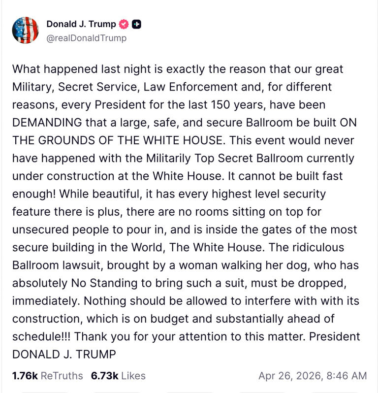 Trump rails at dog walker in AM rant after dinner shooting