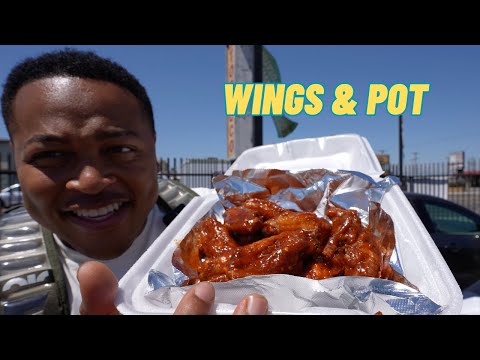 Trying wings and pot | Best chicken wings I've had in LA... so far!