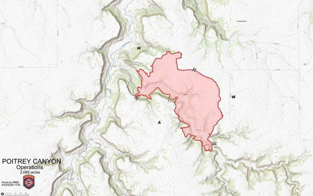 Cooler weather slows growth of Poitrey Canyon fire in southeast ...