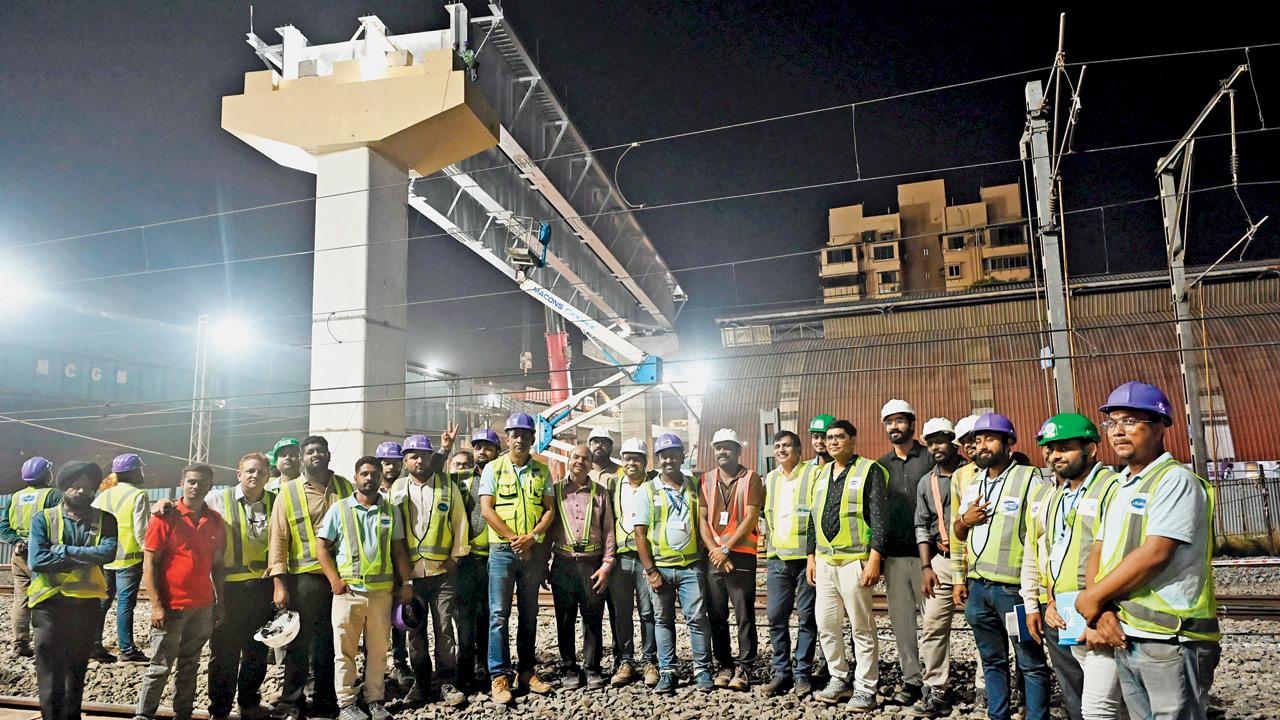 Metro Line-6 clears key hurdle with 42-m span over Western Railway tracks