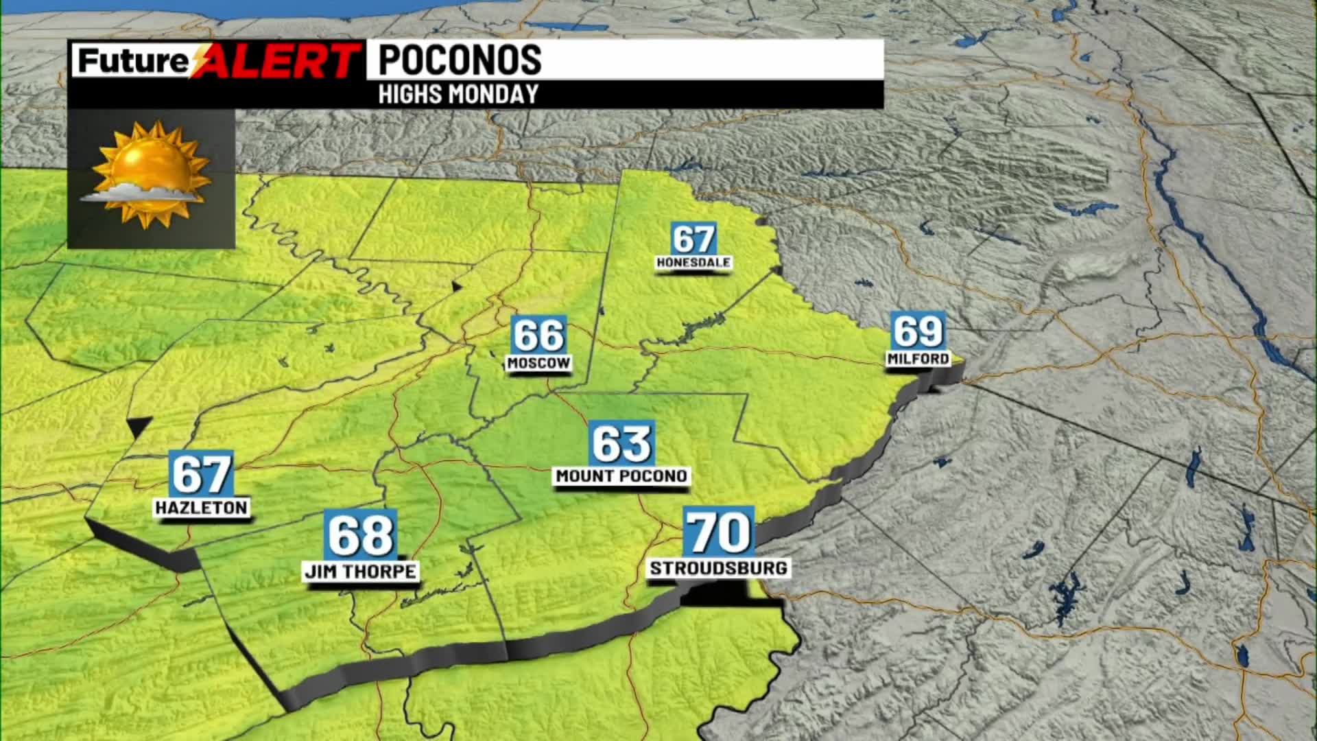 Pocono Mountains weather forecast - 04/26/26 - evening | 28/22 News