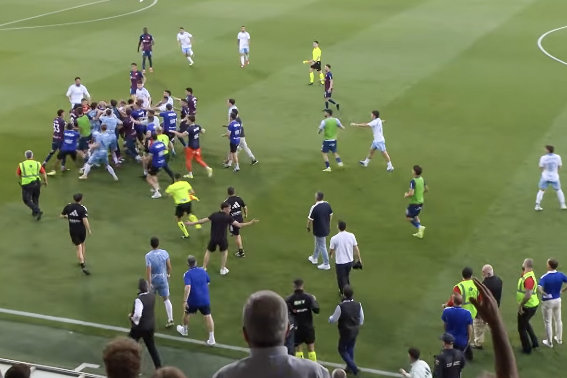 Zaragoza goalkeeper punches player, sparks brawl in La Liga 2 derby match