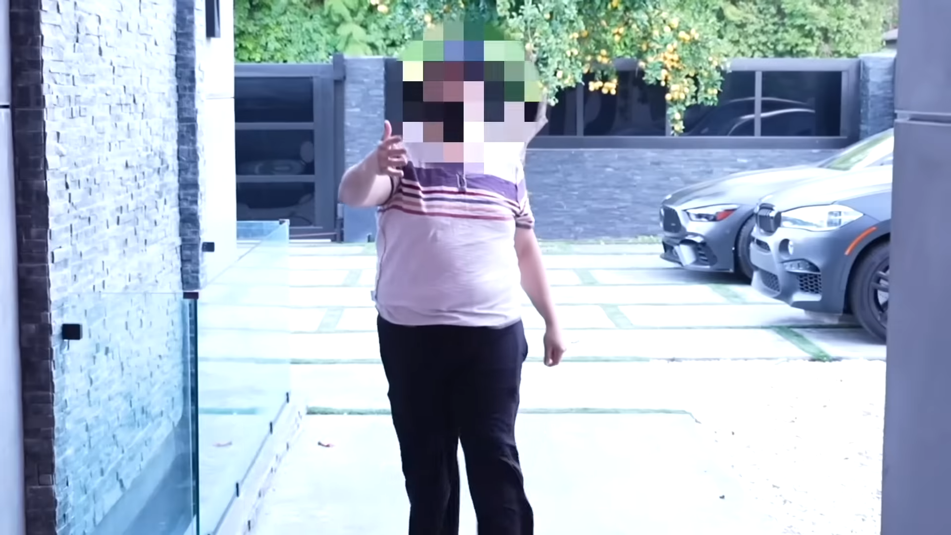 Tense standoff erupts after neighbor crosses the line and enters the house