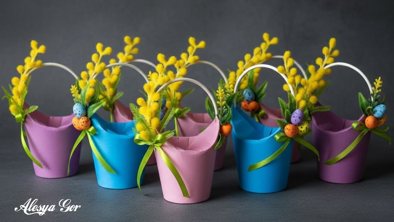 How to make Easter gifts from a paper cup Simple and easy